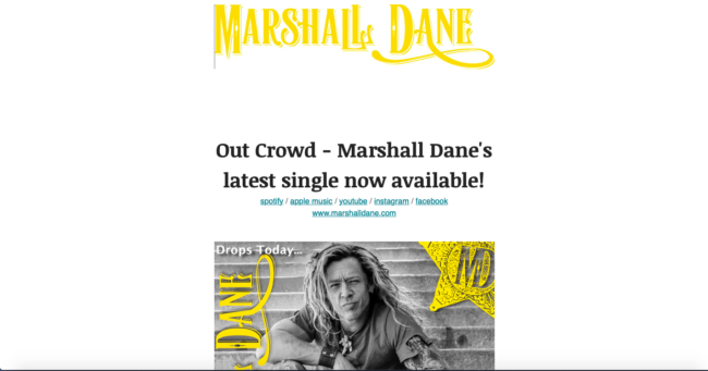 Out Crowd – Marshall Dane’s latest single now available! | Marshall ...
